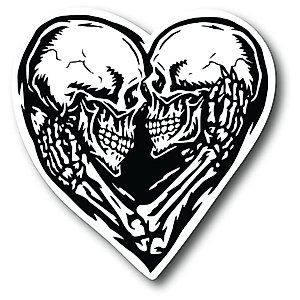 Skull Love Refrigerator Magnet | UV Printed 4-Inch Kitchen Decor Accessory Featuring Stunning Design | CSM258
