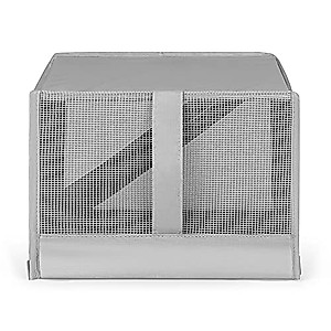 Whitmor Gray Mesh Shoe Boxes-Set of 4