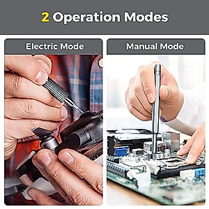 58 in 1 Electric Screwdriver Set, UF-TOOLS Rechargeable Cordless Screwdriver Kit, Precision Repair Tool Kit with 50 Bits, LED Lights, Charging Cable, Carrying Case, for Watches, Phones, Glasses