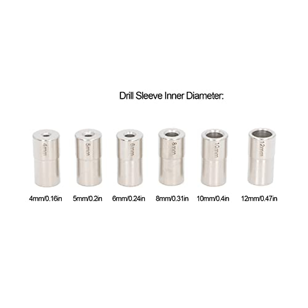 Drill Bushing Set, 8 Pcs Self Centering Dowel Jig Kit 6 Size Inner Diameter Alloy Steel Drilling Guide Centering Puncher Locator Set, Tips