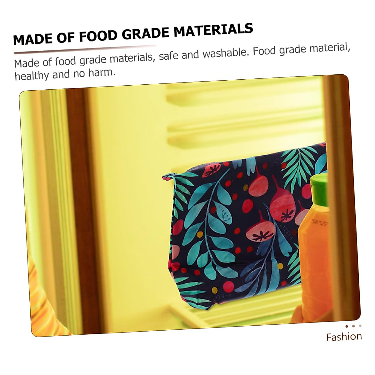 SHOWERORO Reusable Beeswax Food Washable Cotton Produce for Food Storage Beeswax Wrap Container for Fruits Vegetables and Snacks Reusable Beeswax Storage Solution