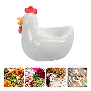 Cabilock Home Decoration Ceramic Serving Bowl Chicken Shaped Snack Bowl Salad Mixing Bowl Porcelain Soup Dish Decorative Feeding Bowls Dessert Bowls Cereal Pasta Bowl Pottery Decor