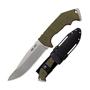 Cold Steel AK-47 Field 5.5" CPM 3V Razor-Sharp Clip Point Blade 4.875" G-10 Handle Tactical Fixed Blade Knife w/Secure-Ex Sheath