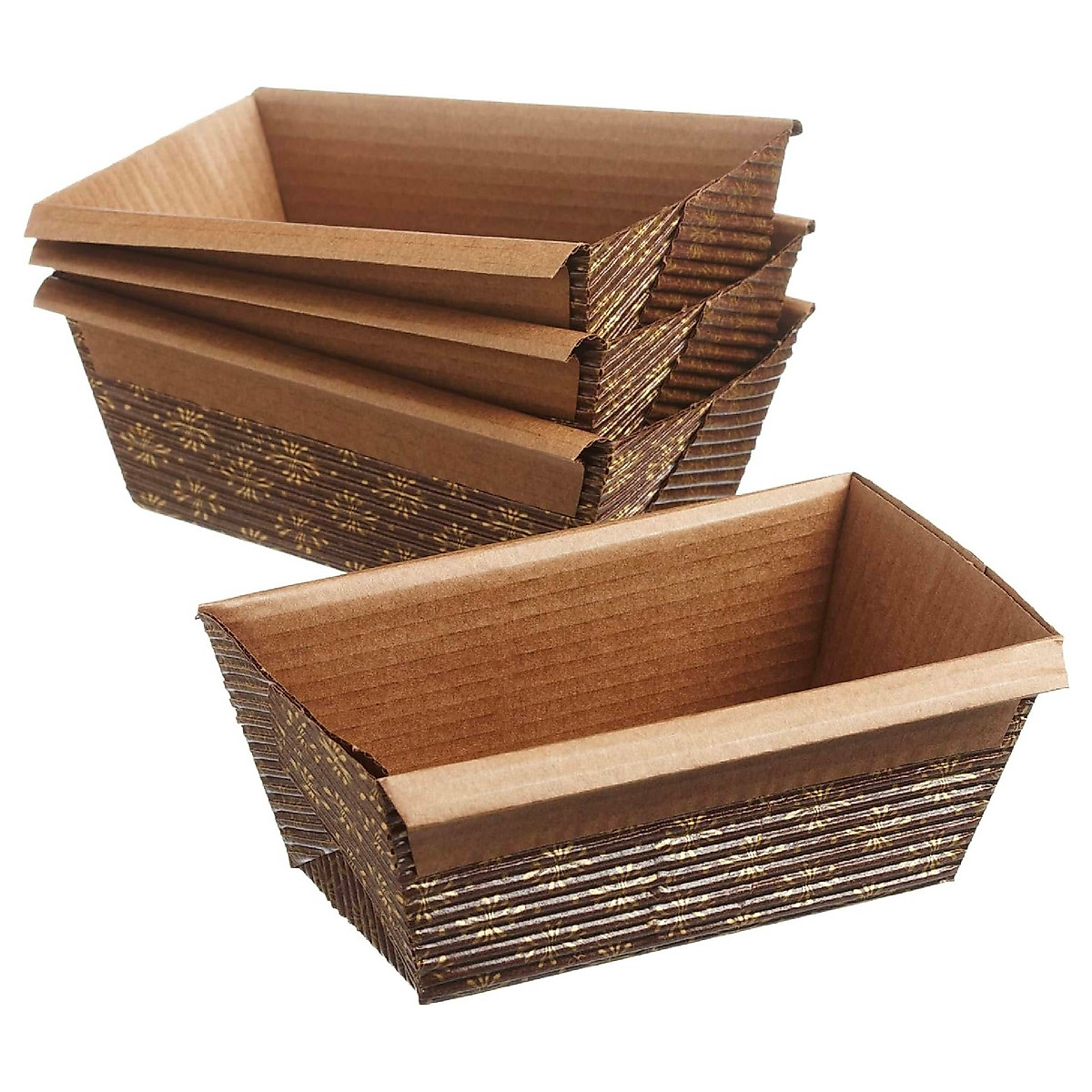 Regency Wraps Loaf Pans, Small, 4" X 2" x 2", 4 Pack, Disposable Stand Alone Baking Molds for Quick Breads, Banana and Zucchini