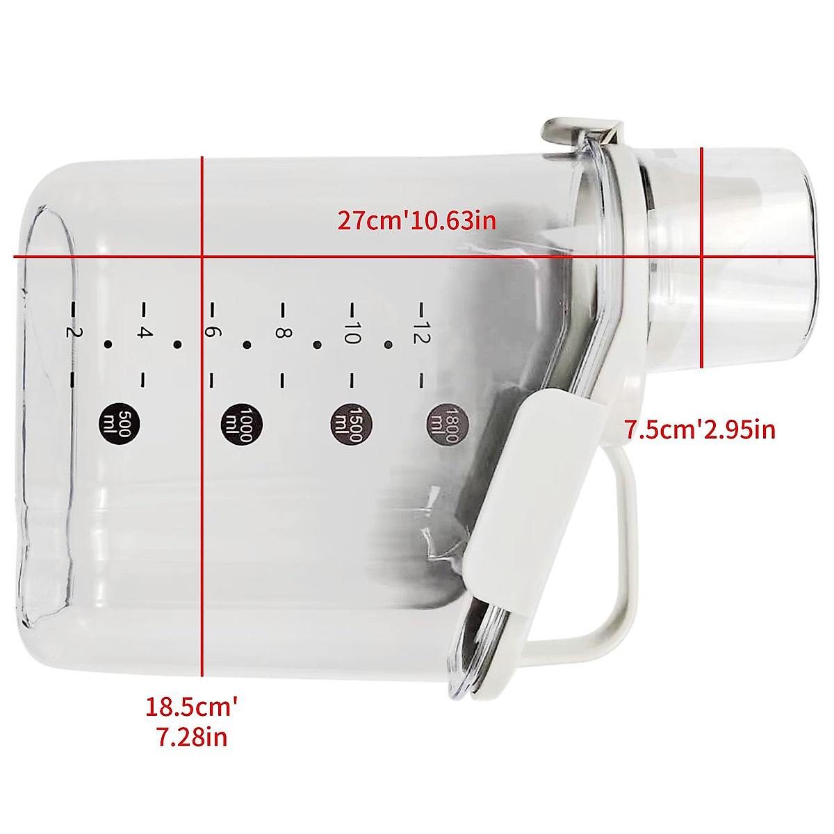 Tostyles Cereal Containers Storage and 2L Airtight Large Dry Food Storage Containers with Pouring Spout for Kitchen Pantry Storage Organization