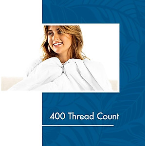 Tommy Bahama 400TC Triple Protection Waterproof Mattress Pad (White, King)