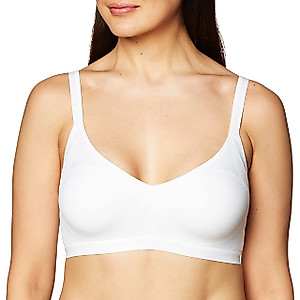 Warner's womens Blissful Benefits Underarm-smoothing With Seamless Stretch Wireless Lightly Lined Comfort Rm3911 T Shirt Bra, White, Large US