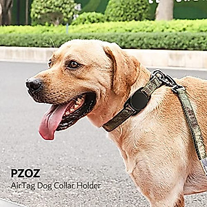 PZOZ Waterproof Airtag Dog Collar Holder (2 Pack) for Apple AirTag, Plastic & Silicone Pet Collar Case Anti-Lost Air Tag Cover Holder for Cat Dog GPS Tracker
