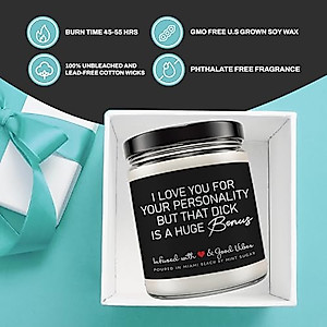 Candle Gifts for Men Funny, Boyfriend Candle, Made in USA, 9 oz, Funny Christmas Gifts for Boyfriend by Mint Sugar Candle Company