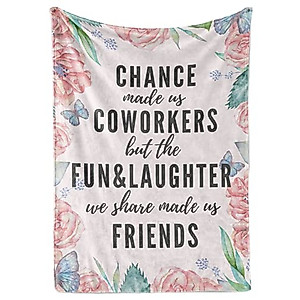 InnoBeta Coworker Leaving Gifts for Women Flannel Blankets Throws, Going Away Gift for Coworker, Leaving Farewell New Job Presents (50"x 65") - Purple