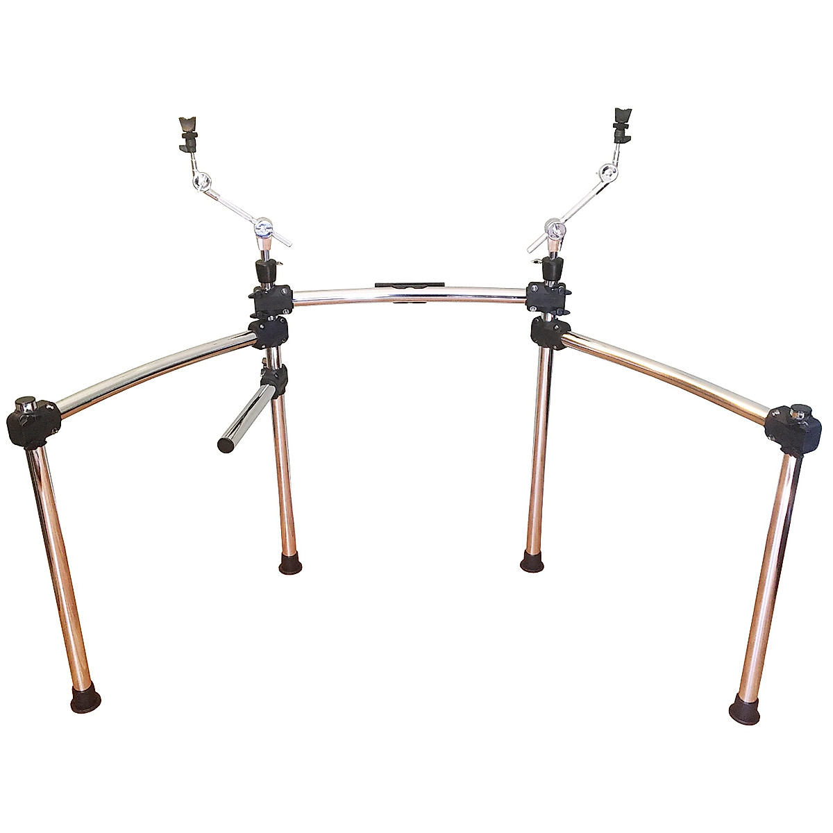 Alesis Command Pro Chrome Metal Electronic Drum Rack with 2 Cymbal Mounts and Silverline Audio Drum Key Bundle [Compatible with most Alesis/Roland/Yamaha/Simmons/Ion Sets]