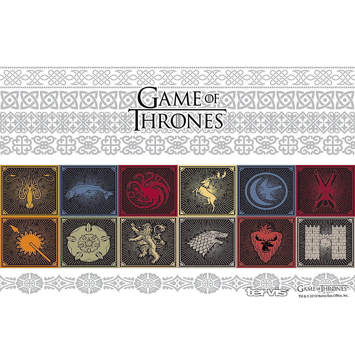 Tervis Triple Walled Game of Thrones House Sigils Insulated Tumbler Cup Keeps Drinks Cold & Hot, 30oz Legacy, Stainless Steel