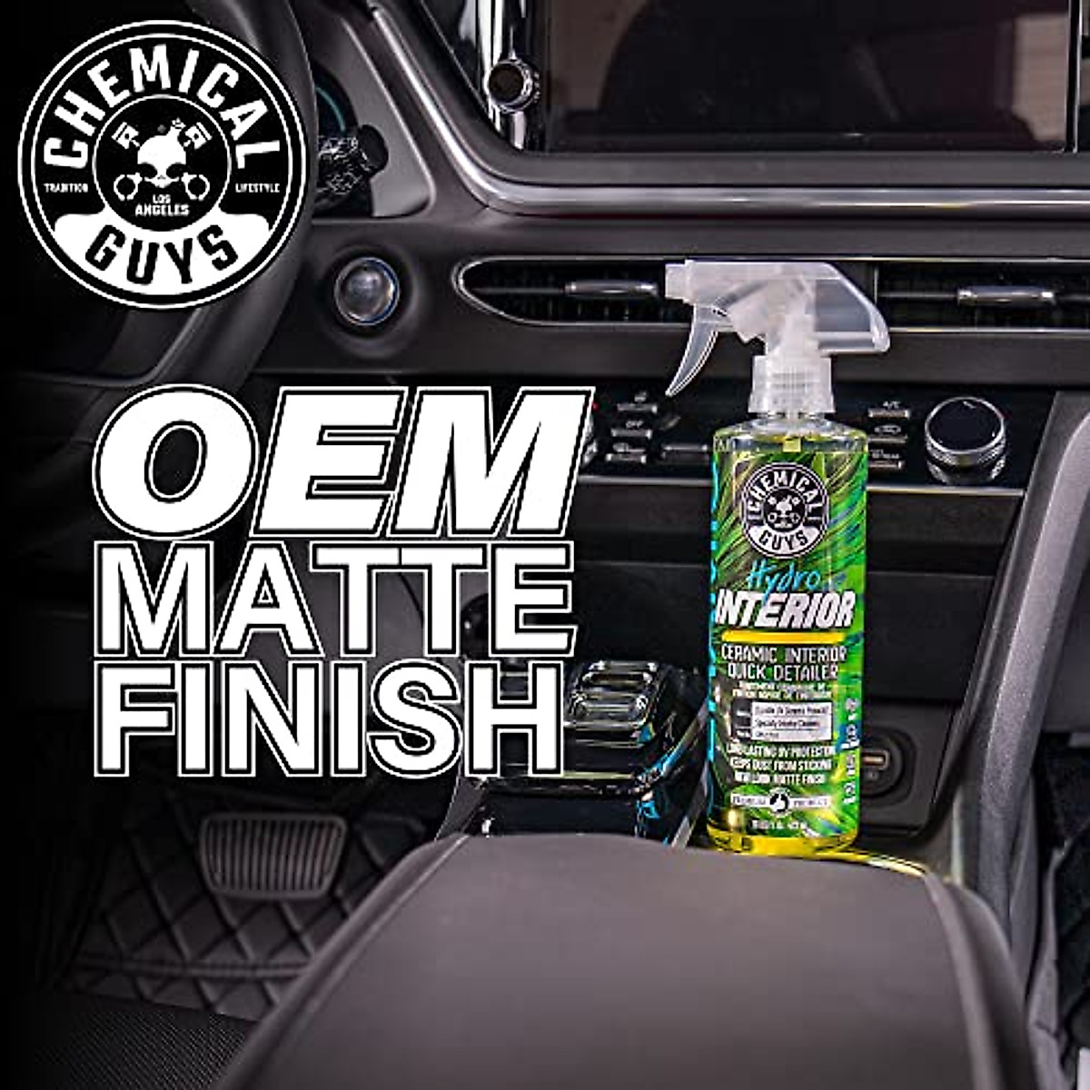 Chemical Guys SPI22716 HydroInterior SiO2 Ceramic Interior Quick Detailer and Protectant for Interiors, Furniture, Apparel, and More (Works on Plastic, Vinyl, Imitation Leather, and More), 16 fl oz