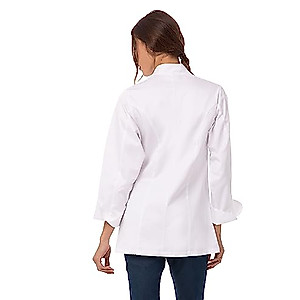 Chef Works Unisex Elyse Premium Cotton Chef Coat, White, X-Large