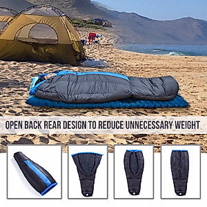 OneTigris Featherlite Ultralight Sleeping Quilt, Weighs 35oz, Warm Hammock Topquilt 40 Degree, with Footbox, Perfect for Outback Camping, Hiking, Backpacking and Hammocks