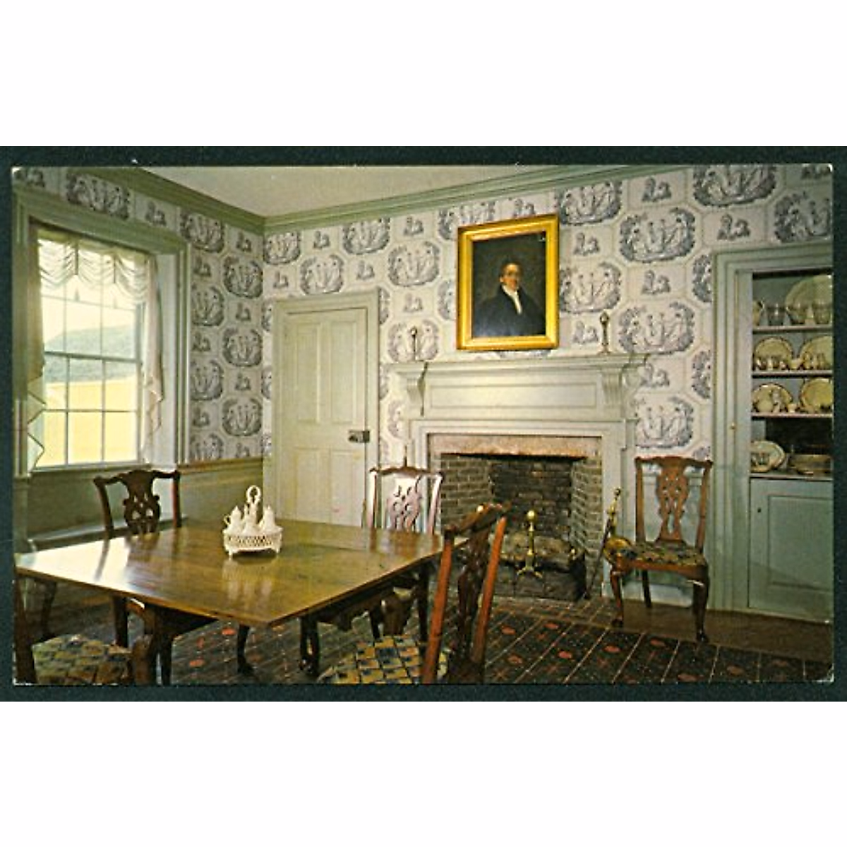 Dining Room Salem Towne House Old Sturbridge Village Massachusetts Vintage Postcard