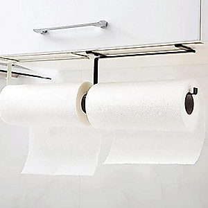 TJLSS Kitchen Free Punch roll Paper Rack Towel Storage Rack Paper Towel Rack Cabinet Hanger Bathroom Rack (Color : D, Size : 23.5cm)