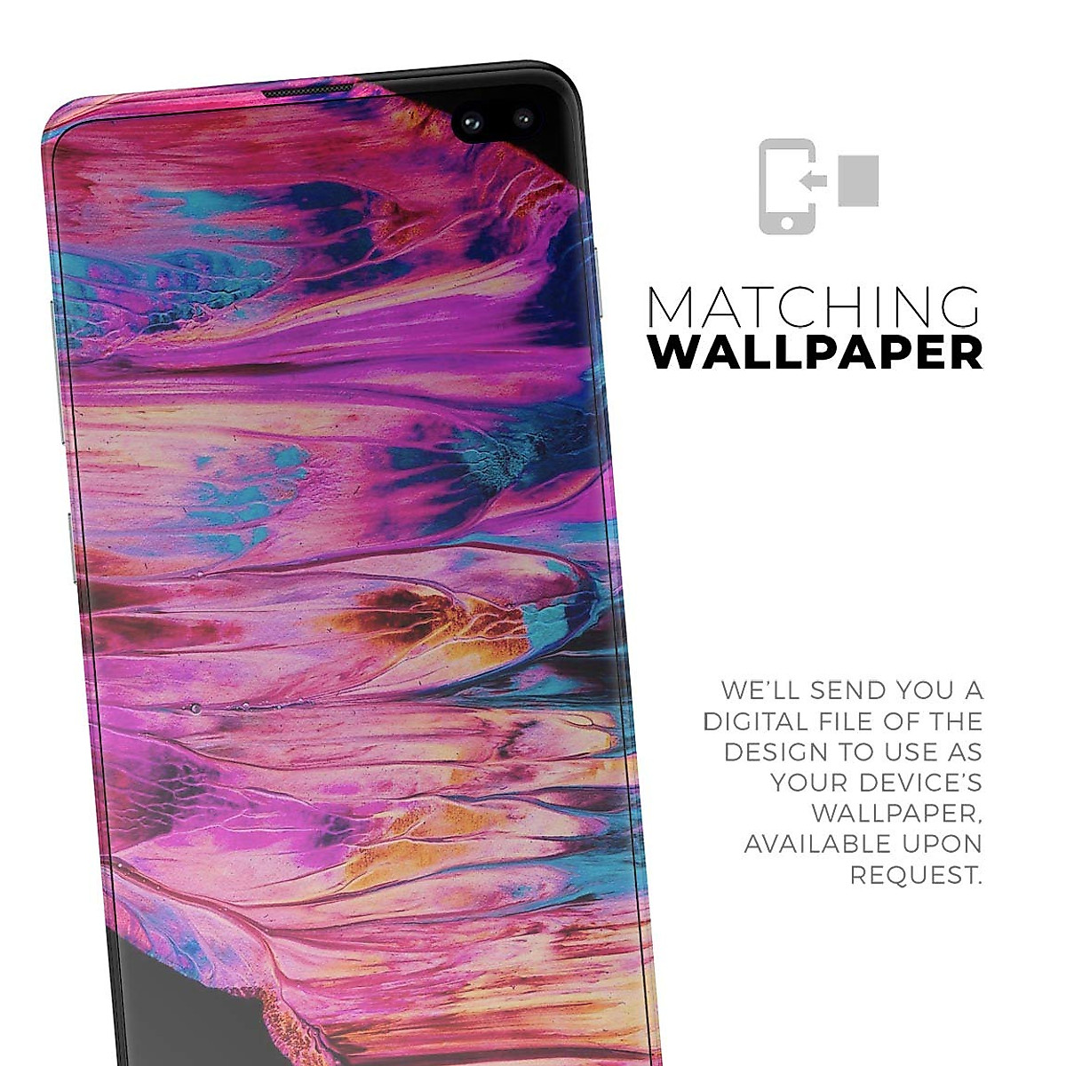 DesignSkinz Liquid Abstract Paint V68 Protective Vinyl Decal Wrap Skin Cover Compatible with The Samsung Galaxy S20 (Screen Trim & Back Glass Skin)