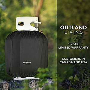 Outland Living Propane Tank Cover 20 lb | Reliable, Weather Resistant Gas Cylinder Cover | Rugged Outdoor UV Rated D600 Polyester | 12.5" x 18"