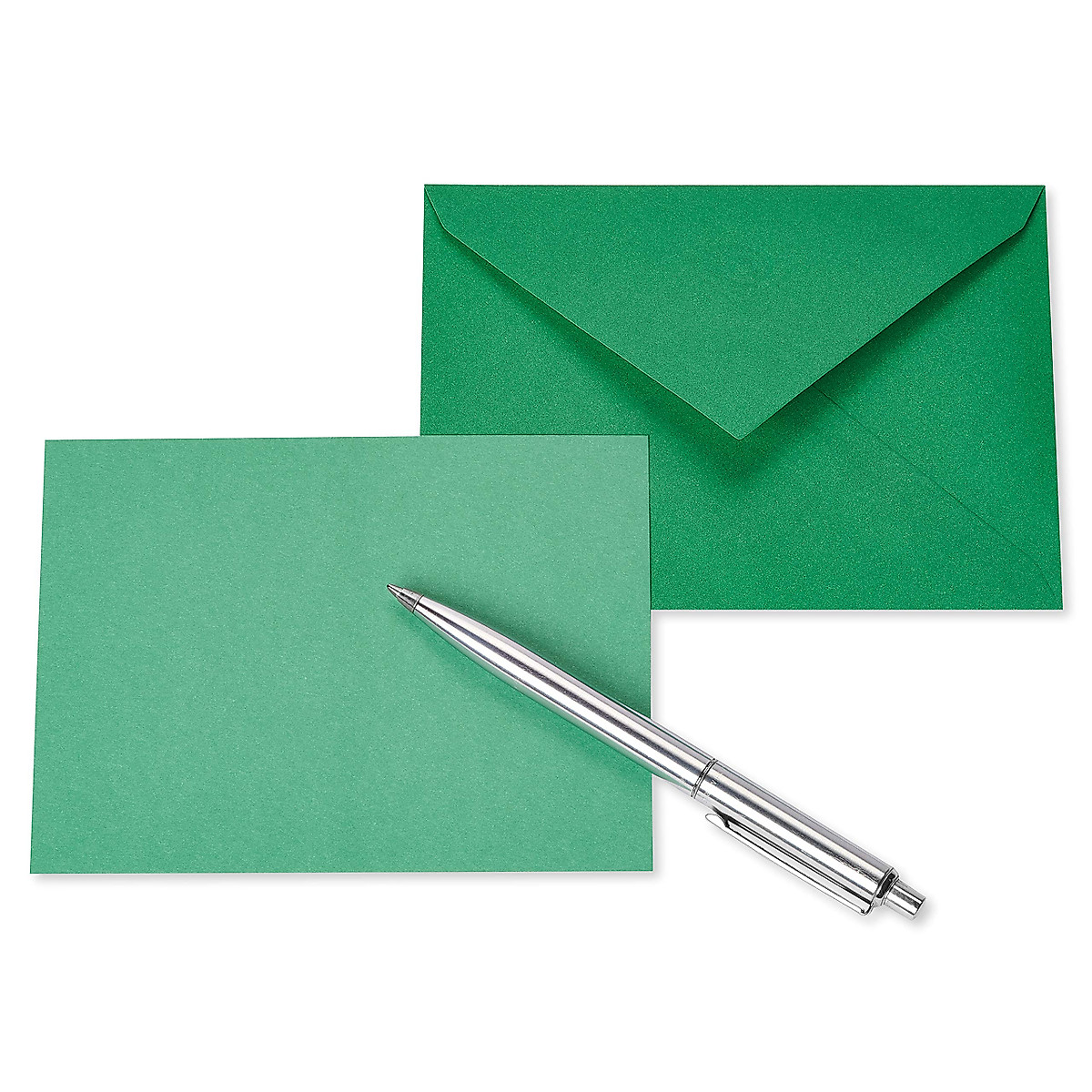 American Greetings Blank Note Cards with Envelopes, Kraft, Red, Green and Blue (200-Count)