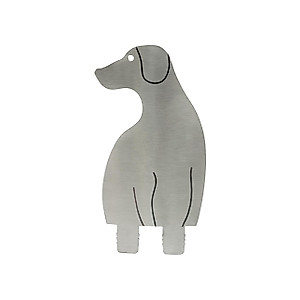 Everyday Solutions Woof Paper Towel Holder - Stainless Steel, Countertop Paper Towel Dispenser - with Tension-Spring for Single Handed Use - Featuring Cute Animal Tail Design - Great for Pet Lovers