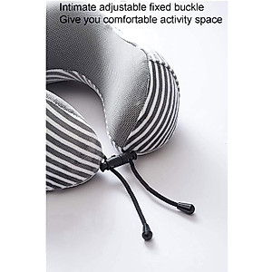 JYYBN Travel Pillow 100% Pure Memory Foam Neck Pillow, Chin and Neck Support Cushion U Shaped Portable Travel Pillow for Kids Adults Aircraft Car Train Office