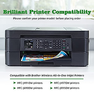 GREENARK Compatible Ink Cartridge Replacement for Brother LC3013 LC 3013XL Black High Yield Ink Cartridges 4 Pack LC3013 BK Work for Brother MFC-J491DW MFC-J497DW MFC-J690DW MFC-J895DW Printers