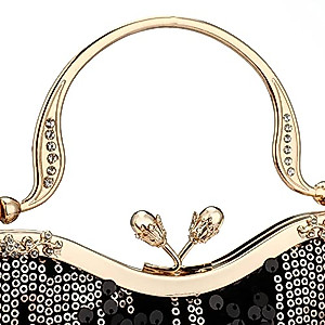 Simcat Evening Bag Wedding Party Clutch Purses for Women Large Handbag Vintage Sequin Beaded Design