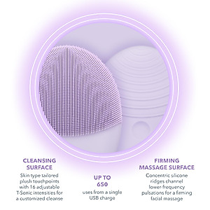 FOREO LUNA 3 Facial Cleansing Brush | Sensitive Skin | Anti Aging Face Massager | Enhances Absorption of Facial Products | For Clean & Healthy Face Care | Simple & Easy | Waterproof