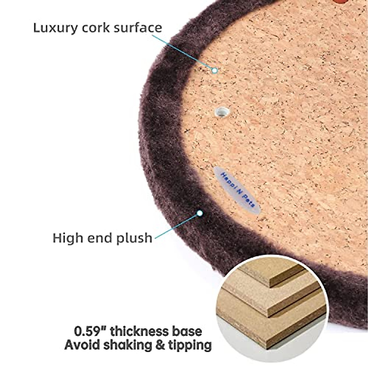 Happi N Pets The Original Cat Arch Self Groomer Cat Massager, Cat Hair Brush For Grooming With Sturdy Cat Scratching Pad And Catnip Toy, Cat Face Scratchers, Durable Brusher, Cat Rubbing Post & Scratcher