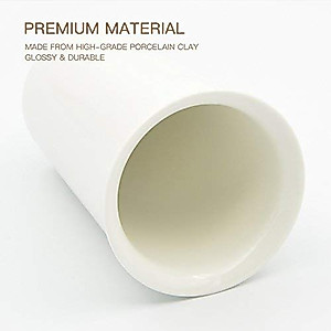 UDMG Reusable Double Wall Insulated White Ceramic Travel Coffee Cup with Lid & Sleeve, 12 fl.oz, I Am Not a Paper Cup…