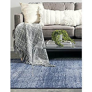 Rugs.com Angelica Collection Rug – 2' x 3' Navy Blue Medium Rug Perfect for Entryways, Kitchens, Breakfast Nooks, Accent Pieces
