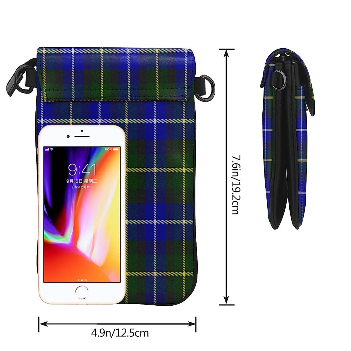 Small Crossbody Scottish Clan Macneil Of Barra Tartan Crossbody Purse Bag Fashion Cell Purse Wallet For Women/Girls Gift