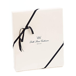 Dalle Piane Cashmere - Two-Colored Baby Cashmere Blanket Made in Italy - Color: Sky