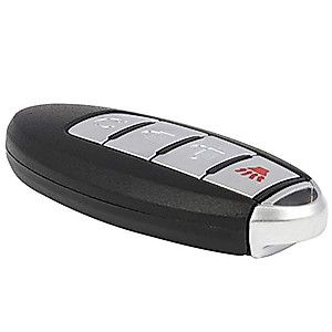 cciyu X 1 Remote UNCUT ignition key fob 4 Buttons Keyless Entry Remote Fob 433 MHZ 4A chips 17 18 for Nissan Rogue with FCC/OE S180144109 KR5S180144106 7812D-for S108106 285E3-6FL2B