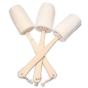 INGVY Dry Brushing Body Brush ExfoliatingBack Sponge Scrubber Brush Body Shower Bath Tools