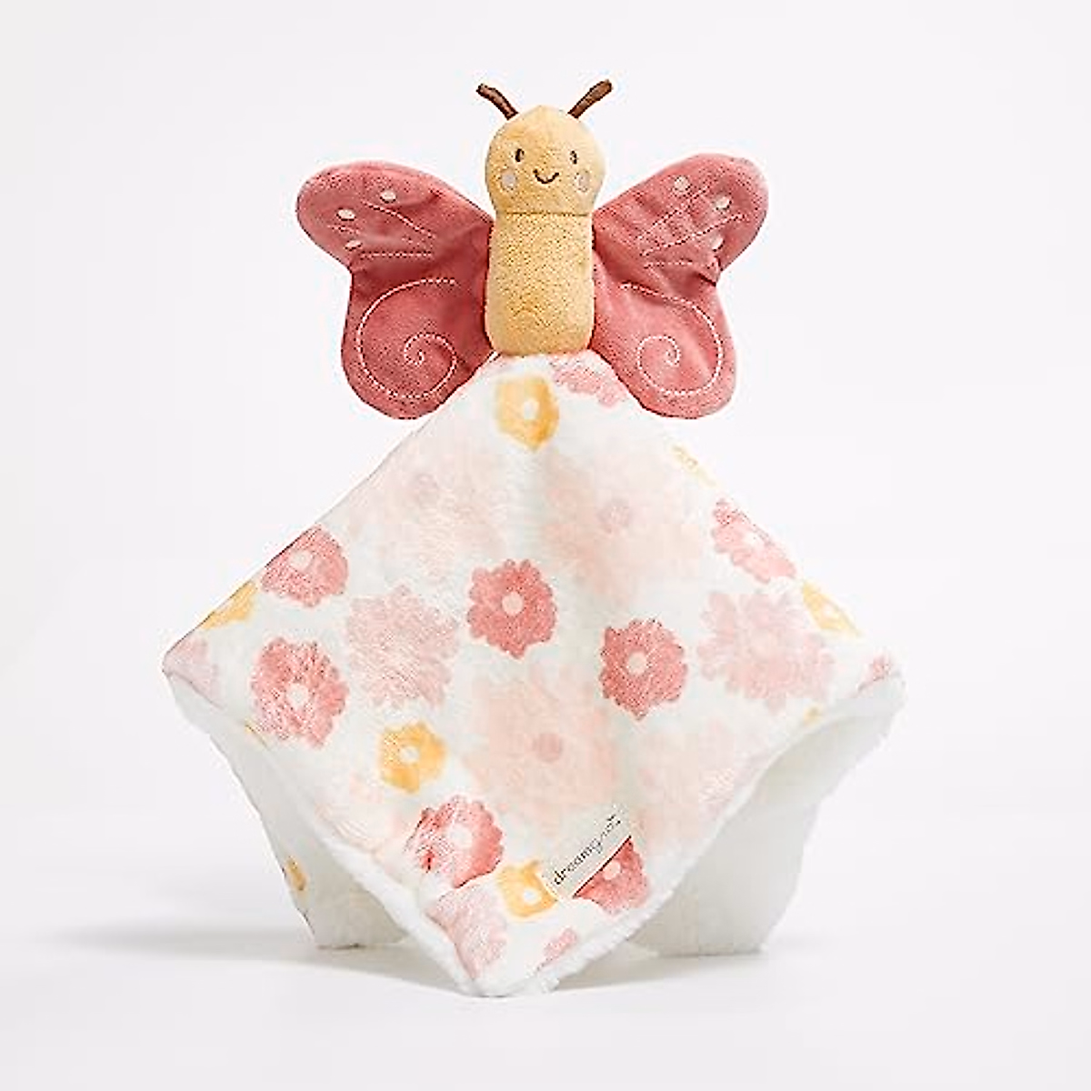 DREAMGRO Soft Baby Lovey Security Blanket - 12x12x4 Inch Unisex Lovie Baby Gifts for Newborn Boys and Girls Baby Snuggle Toy Baby (Butterfly)