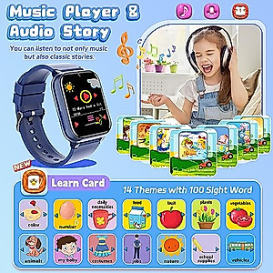 JYNZYUPO Smart Watch for Kids,1.7" Smart Watch Toys with 26 Games Camera Video Recorder Music Alarm Calculator Calendar Flashlight Stopwatch Pedometer Gift Toys for 3-12 Years Old Boys and Girls