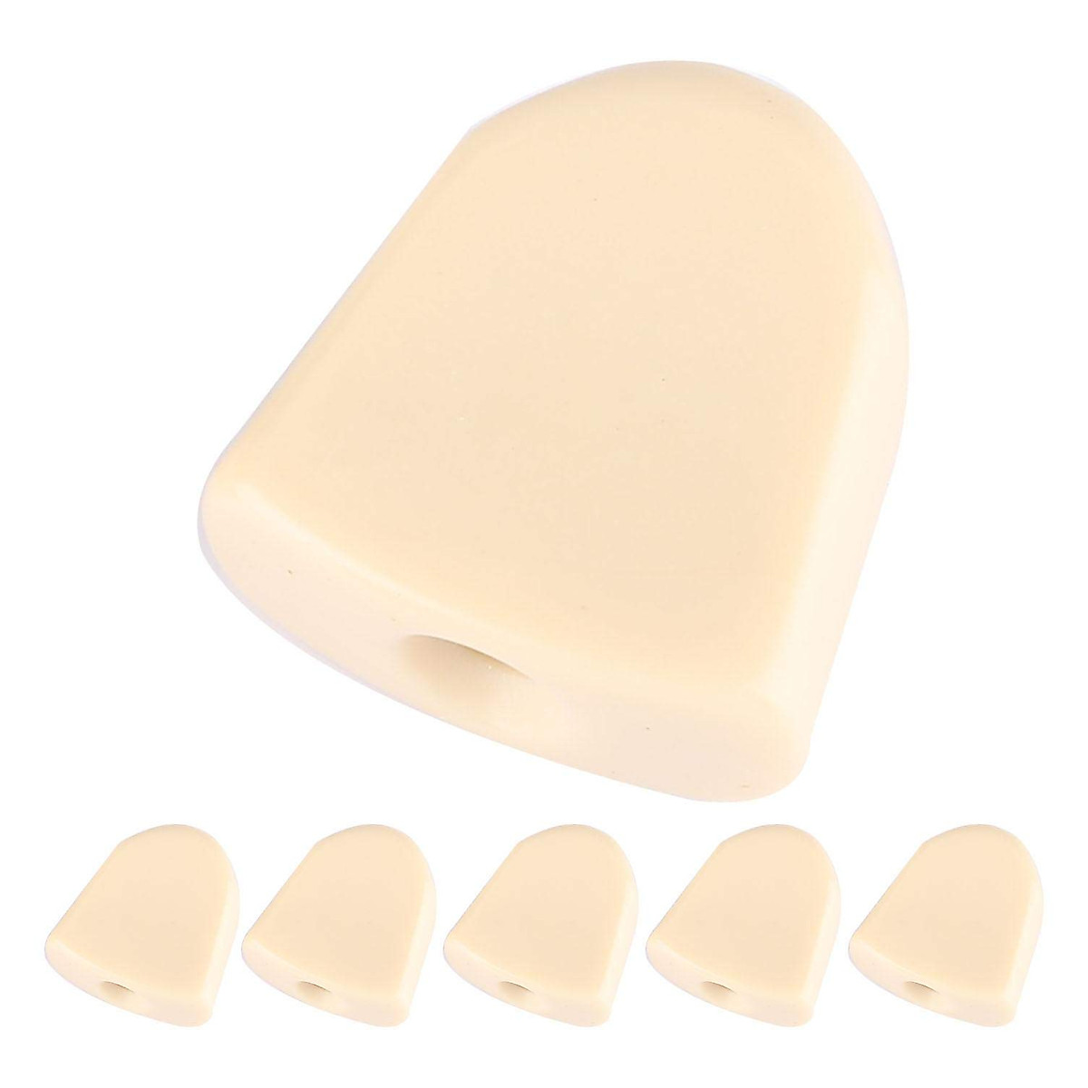 Guitar Tuning Peg Button, 6 Pcs/Set Acrylic Tuning Pegs Buttons Machine Heads Buttons for Guitar(Beige) Gevoline accessories
