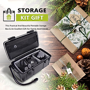 OZCHIN Black Storage Box Resistant Storage Container with Combination Lock ABS Plastic Storage Box (Box Set)