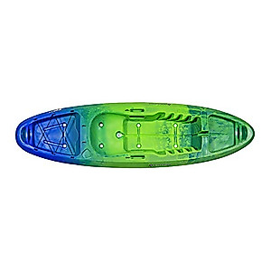 perception Kayaks Zip 9.5 | Sit on Top Kayak for All-Around Fun | Stable and Fast | Rear Storage with Tie Downs | 9' 6" | Earth