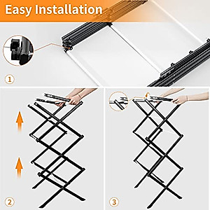 Foldable Drying Rack Clothing, Clothes Drying Rack Folding Indoor, Laundry Drying Rack - 40" x 28.8" x 14.2", Space Saving Indoor&Outdoor, White