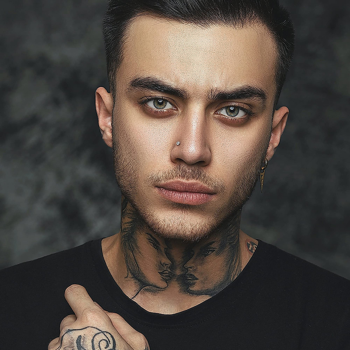 THUNARAZ 60pcs Stainless Steel Nose Studs Rings Piercing Pin Body Jewelry 22G 1.5mm 2mm 2.5mm White