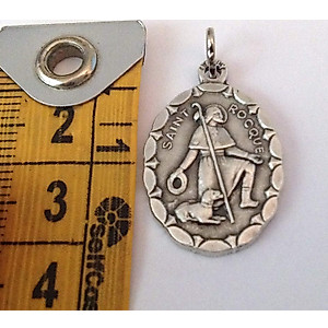 SAINT ROCH OF MONTPELLIER OVAL SHAPE MEDAL - 100% MADE IN ITALY