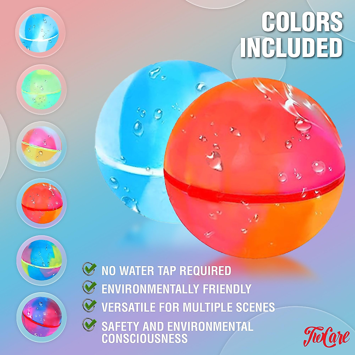 Magnetic Water Bomb Balloons for Kids Adults, Reusable Latex-Free Silicone Easy Quick Fill Ball, Self-Sealing Pool Beach Outdoor Activities Games Toy Summer Fun Splash Party Supplies (12 Pcs)