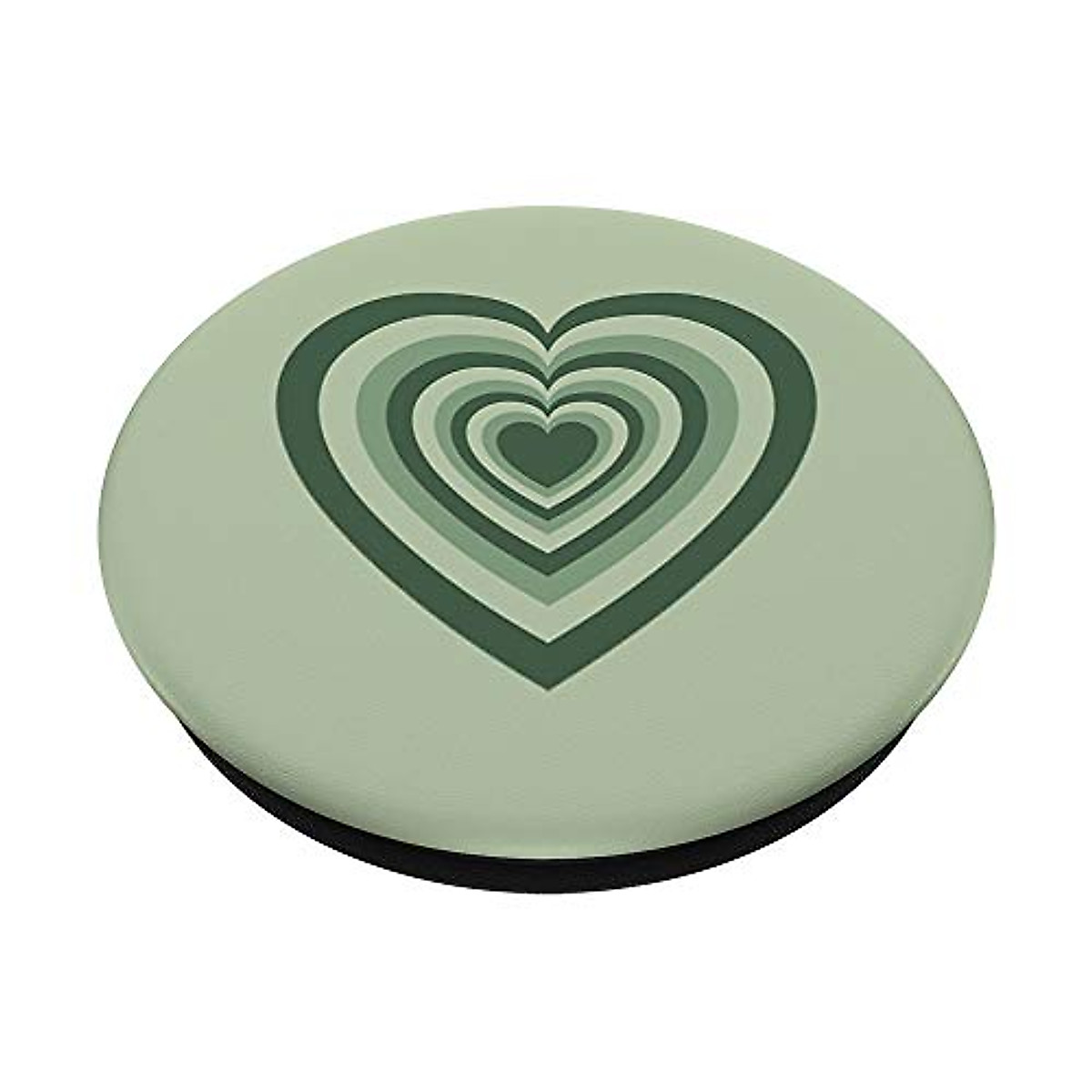 Sage Green Coffee Love Heart Latte Pattern Coffee Lovers PopSockets PopGrip: Swappable Grip for Phones & Tablets