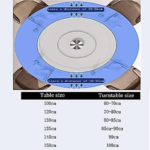 DOUKI 24" Round Tabletop Rotating Tray, Glass Lazy Susan Turntable, Rotating Serving Tray For Dining Table, Round Decorative Rotating Tray Black Brown (Color : Black, Size : 100cm(39inch))