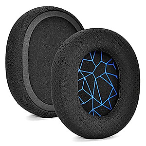 Replacement Fabric Ear Pads Cushion Earmuffs Compatible with SteelSeries Arctis 3 / Arctis 5 / Arctis 7 Arctis 9 / Arctis 1 / SteelSeries Arctis pro Lossless Wireless Gaming Headphone (Black_Blue)