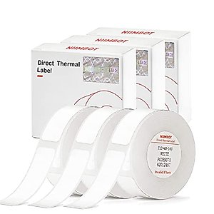 NIIMBOT D11 Label Tape (480 Pieces) Adapted Label Print Paper,Office Labeling Tape Replacement (White,0.47 x 1.57 Inch)