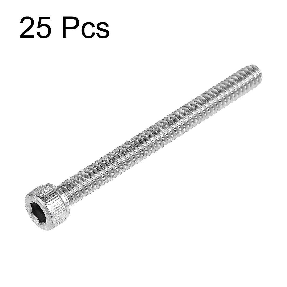 uxcell #10-24x2 Hex Socket Head Cap Screw Bolts 304 Stainless Steel Polished 25pcs